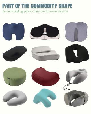 China Logo Custom Logo Accepted Memory Foam Folding Bamboo Fiber/Polyester Cushion and Seat Cushion Set Release Pressure for sale