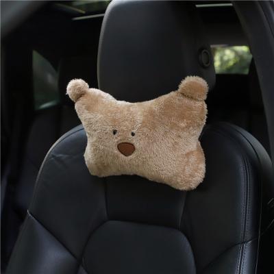 Cina Logo stampato cartone animato orso di peluche poggia testa auto supporto monte per l'inverno viaggio confortevole in vendita