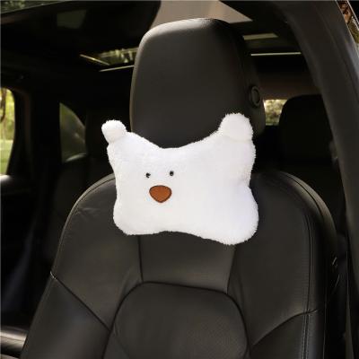 Cina Logo stampato cartone animato orso di peluche poggia testa auto supporto monte per l'inverno viaggio confortevole in vendita