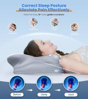 China Molded Cooling Cervical Pillow Adjustable Neck Support for Side Back and Stomach Sleepers for sale