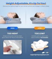 China Molded Cooling Cervical Pillow Adjustable Neck Support for Side Back and Stomach Sleepers for sale