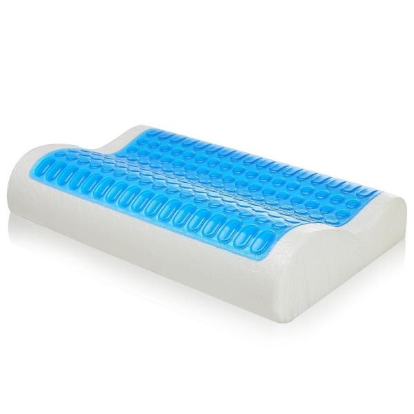 Quality Thin Silicone Cooling Gel Pillow with Washable Breathable Cover and Anti-Apnea Relief for sale