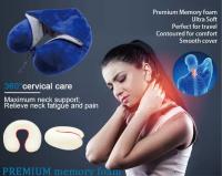 China High Support Memory Sponge U-Shape Neck Pillow with Hoodie and Custom Logo Packaging for sale