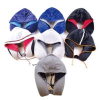 China High Support Memory Sponge U-Shape Neck Pillow with Hoodie and Custom Logo Packaging for sale