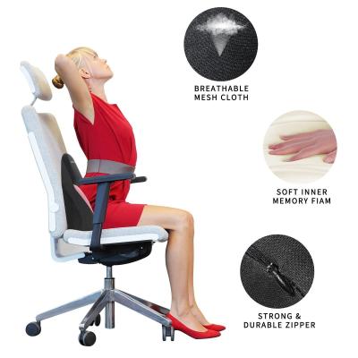 Cina Memoria Spuma Gel cuscino lombare per auto Home Office Chair Comodo supporto alla schiena in vendita