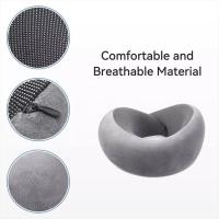 China Soft Memory Foam Neck Restraint O Neck Pillow for Aircraft and Office Solid Pattern for sale