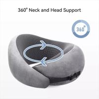 China Soft Memory Foam Neck Restraint O Neck Pillow for Aircraft and Office Solid Pattern for sale