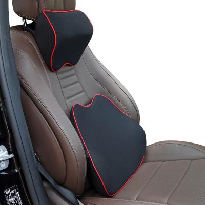 China Slow Rebounding Memory Foam Autostoeltje rugleuning kussen met lumbale steun en logo Te koop