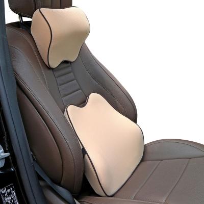China Slow Rebounding Memory Foam Autostoeltje rugleuning kussen met lumbale steun en logo Te koop