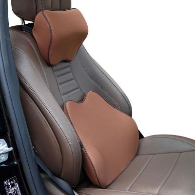 China Slow Rebounding Memory Foam Autostoeltje rugleuning kussen met lumbale steun en logo Te koop