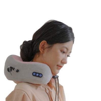 Cina cuscino massaggiatore per il collo in schiuma di memoria a maglia con design a U e supporto termico da 7W in vendita