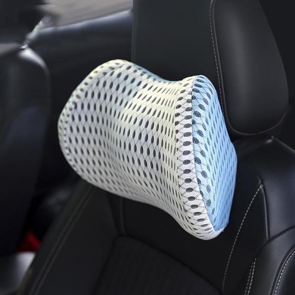 Quality Polyester / Cotton Memory Foam Car Headrest Lumbar Cushion for Healthy Back for sale