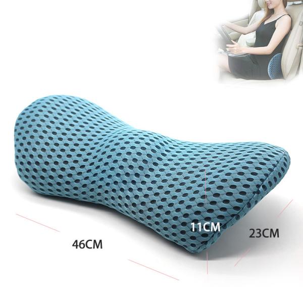 Quality Polyester / Cotton Memory Foam Car Headrest Lumbar Cushion for Healthy Back for sale
