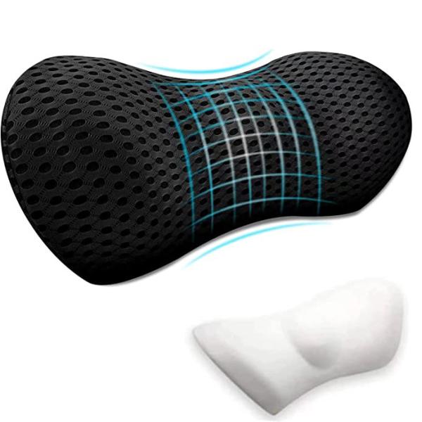 Quality Polyester / Cotton Memory Foam Car Headrest Lumbar Cushion for Healthy Back for sale