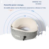 China Ergonomic Memory Foam Airplane Pillow with Multi-functional Bluetooth Music 23*21*11cm for sale