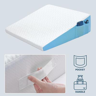 China Therapeutic Cooling Wedge Pillow Memory Foam Pillow for Back Support and Leg Elevation for sale