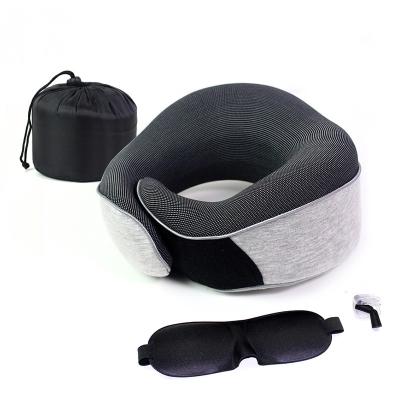 China Lightweight Foldable Memory Foam Neck Pillow for Train Car Airplane Office School for sale