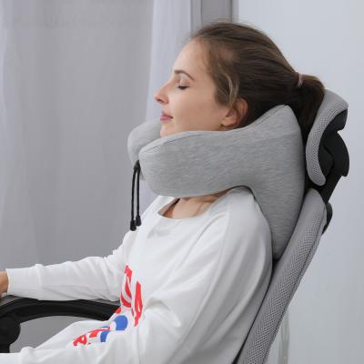 China Knitted Memory Foam U Shape Neck Pillow for Travelling Airplane/Train/Car/Office/Home for sale