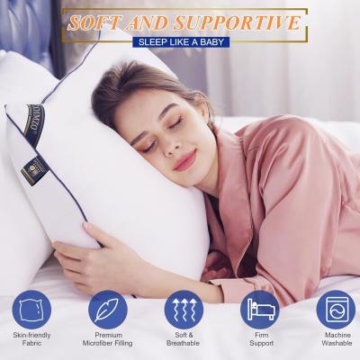 China Custom Logo Accepted Supportive Hotel Bed Throw Pillows with Memorry Foam Filling for sale