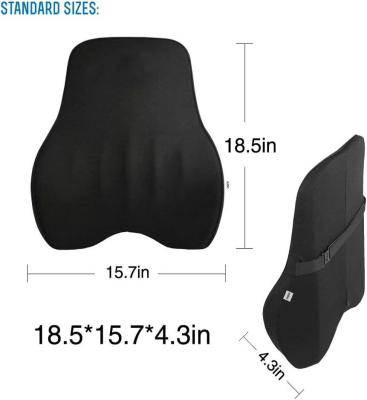 Cina Home Hotel Office Chair Memory Foam Seat Cushion Supporto per la schiena della vita rettangolare in vendita