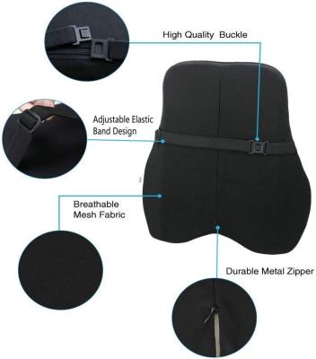 Cina Home Hotel Office Chair Memory Foam Seat Cushion Supporto per la schiena della vita rettangolare in vendita