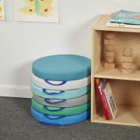 China Waterproof Round Floor Cushions with Handles High Density Polyurethane Construction for sale