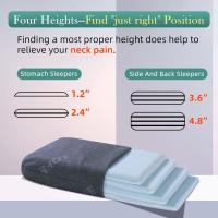 China Customized Color Adjustable Thin Memory Foam Cervical Pillow Perfect for Side Sleepers for sale