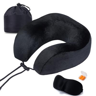 China Soft Slow Rebound Memory Foam Neck Pillow for Cervical Health and Comfortable Travel for sale