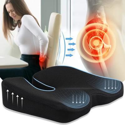 Cina Cuscino di schiuma di memoria in poliestere/cotone per sedie da ufficio per alleviare la sciatica e il mal di schiena in vendita