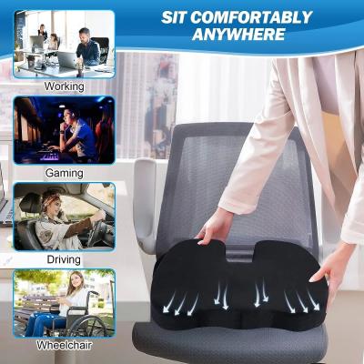Cina Cuscino di schiuma di memoria in poliestere/cotone per sedie da ufficio per alleviare la sciatica e il mal di schiena in vendita