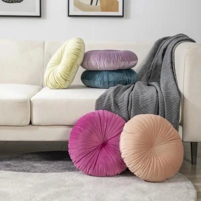 Cina 40x40 cm cuscino tatami rotondo con copertura rimovibile e lavabile in colore solido in vendita