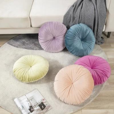 Cina 40x40 cm cuscino tatami rotondo con copertura rimovibile e lavabile in colore solido in vendita