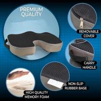 China 100% Polyester Seat Cushion for Home Car Office Chair Support Tailbone Sciatica Relief for sale