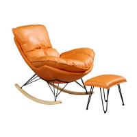 China Custom Logo Accepted Simple Rocking Sofa with Footstool Customizable Colours for sale