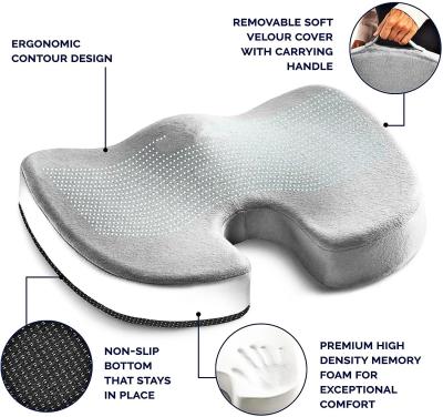 China Medium Hardness U-Shape Butt Lift Memory Foam Seat Cushion for Short Drivers Custom Design for sale