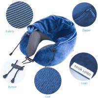 China U Shape Hypoallergenic Removable Cover Memory Foam Neck Pillow for Customize Support for sale