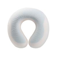 China Customized Logo Gray U-Shaped Gel Memory Travel Pillow for Comfortable Neck Support for sale