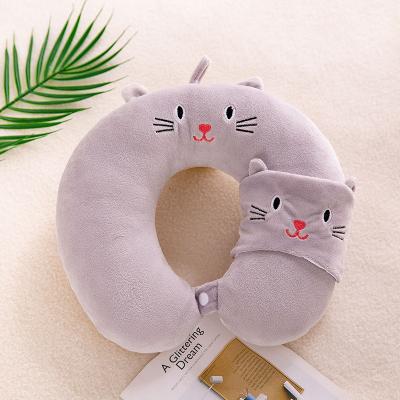 China Ondersteun Neck Kids Hooded Travel Pillow schattig eenhoorn auto vlucht slapen hoofdsteun kussen voor kinderen 32*33*10,5cm Te koop