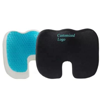 Cina Poliestere Memoria Spuma Coccyx Gel Ortopedico di raffreddamento Sedile cuscino Pad per ufficio Sedile Casa Auto Con Hndle in vendita