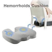China Printed Pattern Memory Foam Seat Cushion for Orthopedic Coccyx and Lower Back Support for sale