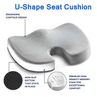 China Printed Pattern Memory Foam Seat Cushion for Orthopedic Coccyx and Lower Back Support for sale