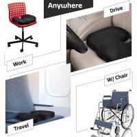 China Printed Pattern Memory Foam Seat Cushion for Orthopedic Coccyx and Lower Back Support for sale