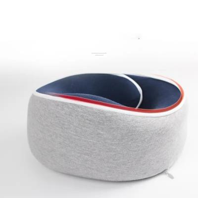 China Almofada de pescoço de viagem de espuma de memória em forma de U personalizada com design portátil conveniente à venda