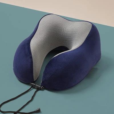Cina Cospino per il collo da viaggio in schiuma di memoria portatile con disegni personalizzati e copertura in cotone al 100% in vendita