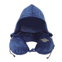 China U Shaped Neck Support Travel Memory Foam Inflatable Comfortable Airplane Neck Pillow for sale