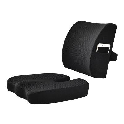 Cina Confortevole cuscino di sedile in schiuma di memoria ortopedica Coccyx e cuscino di supporto lombare in vendita