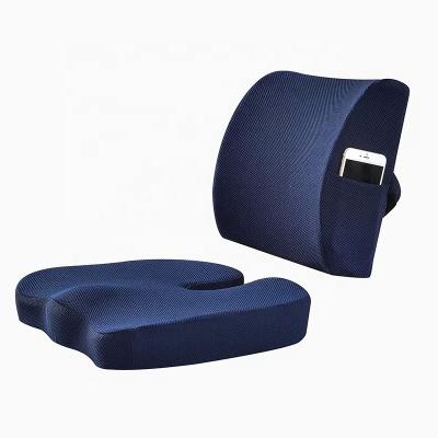 Cina Confortevole cuscino di sedile in schiuma di memoria ortopedica Coccyx e cuscino di supporto lombare in vendita