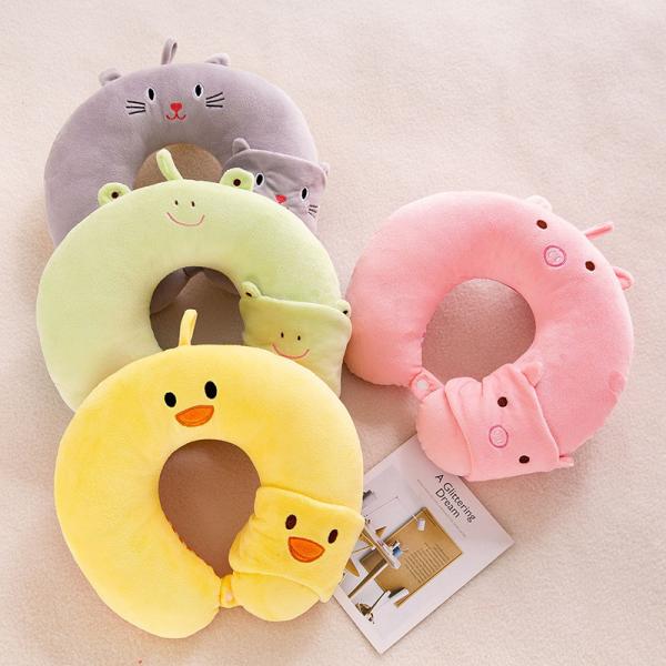 Quality 32*33*10.5cm Cute Airplane Unicorn Car Flight Sleeping Headrest Pillow for Kids for sale