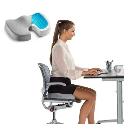 China Comfortable Knitted Coccyx Cushion With Ergonomic Design Memory Foam Gel Seat Cushion for sale