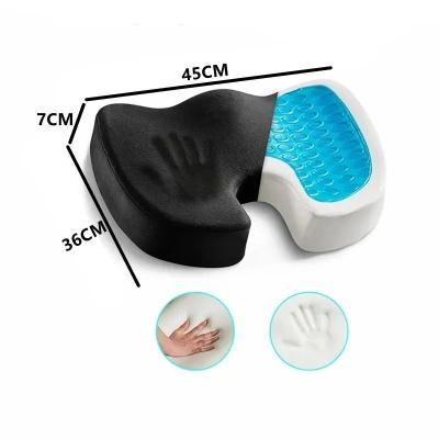 China Comfortabel gebreide coccyx kussen met ergonomisch ontwerp geheugen schuim gel stoel kussen Te koop